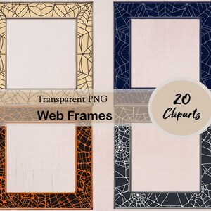 Web Frames, 20 PNG Cliparts, Overlay, Spider, Web, Frame, Digital ...