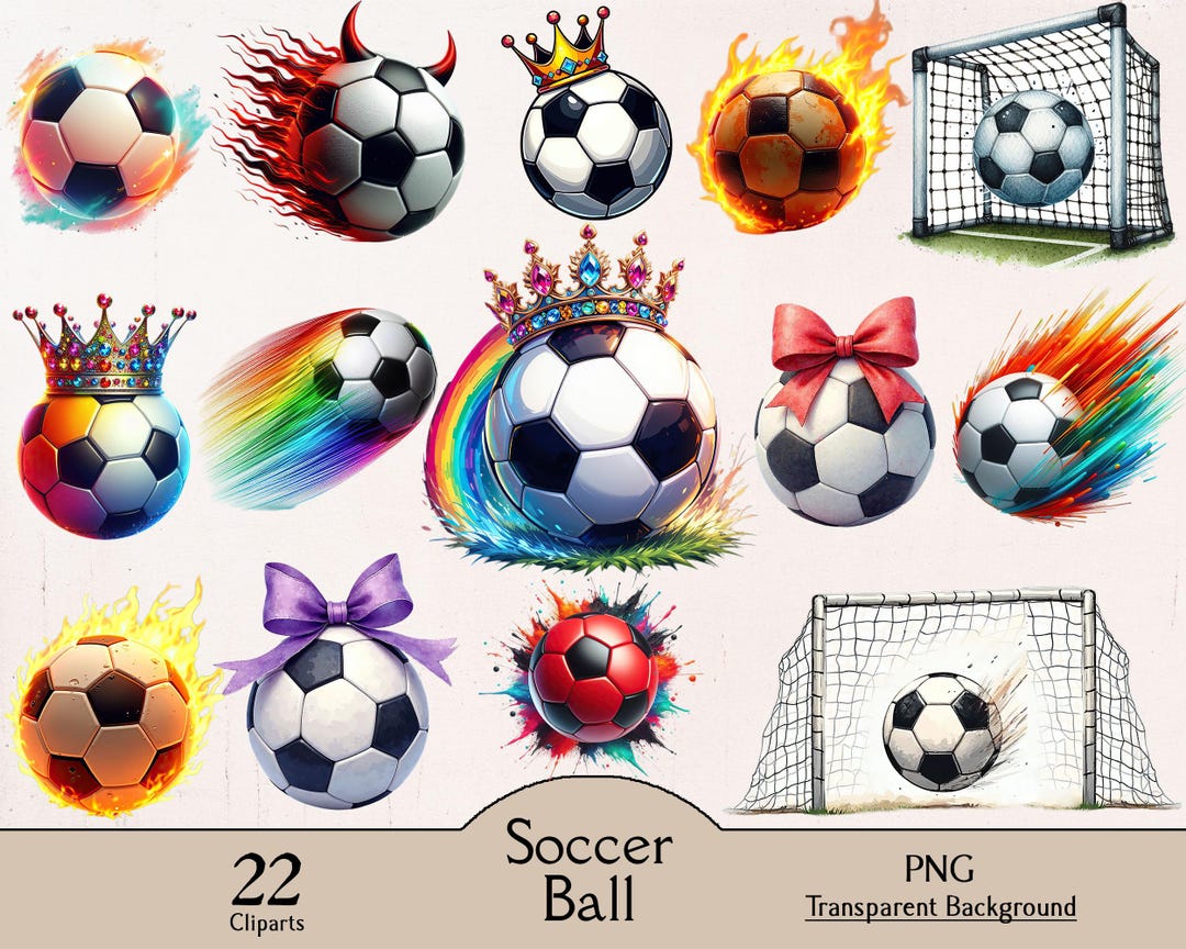 Soccer Ball Clipart, 22 PNG Cliparts, Soccer Ball With Crown, Swift ...