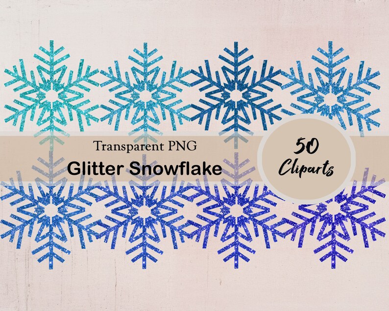 Glitter Snowflake, 50 PNG Cliparts, Snowflake, Clipart, Transparent ...