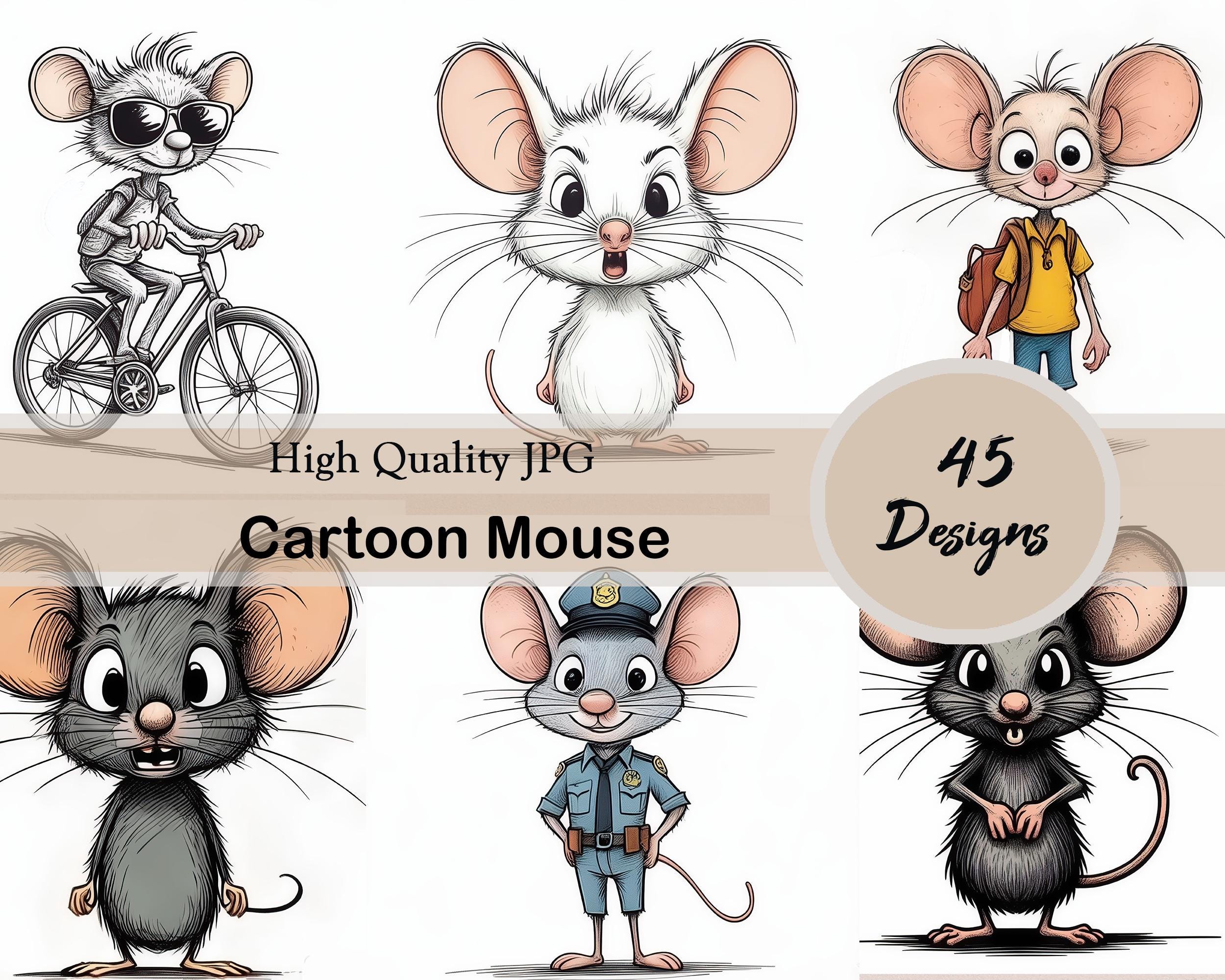 Cartoon Mouse, 45 JPG Images, Baby Room, Baby Shower, Crazy Mouse ...