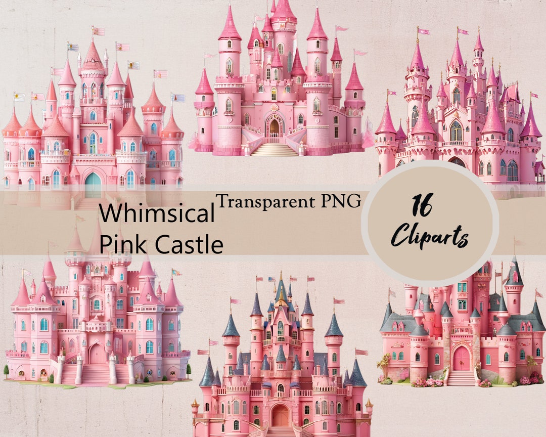 Whimsical Pink Castle , 16 Png , Clipart , Transparent , Fairy , Tale ...
