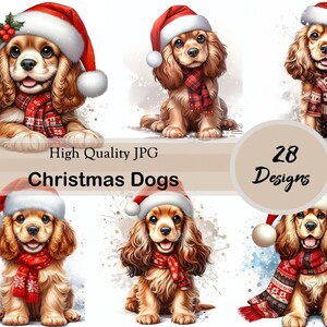 Beautiful Christmas Dogs , 28 High Quality Jpg Images 4096x4096 - Etsy