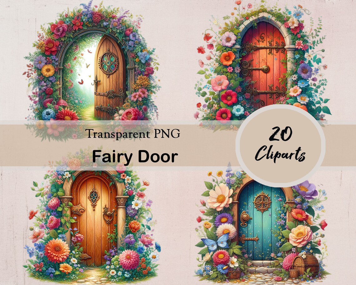 Fairy Door, 20 Png Cliparts Transparent, Cute Fairy, Fairy House ...