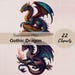 Gothic Dragons, 22 PNG Cliparts, Dark Fantasy, Dragon Clipart, Digital ...