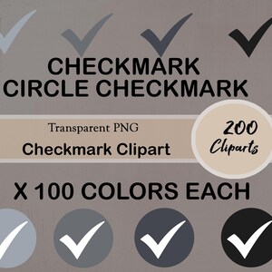 Checkmark Clipart, 100 Colors, 200 Cliparts, Rainbow Colors, School ...