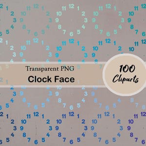 Clock Face, 100 Cliparts, 100 Colors, Clock Clipart, Clock Design ...