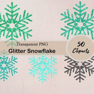 Glitter Snowflake, 50 PNG Cliparts, Snowflake, Clipart, Transparent ...