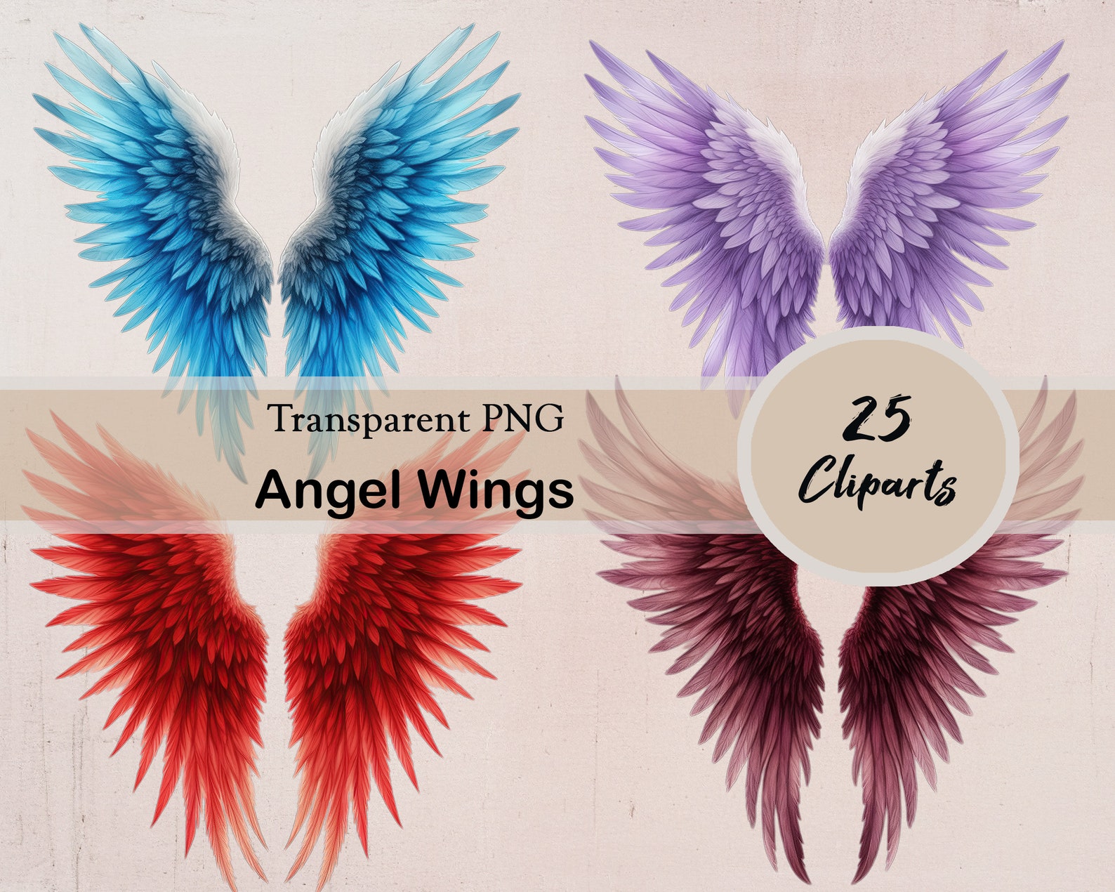 Angel Wings ,25 PNG Cliparts, Halo Clipart, Heaven, Wings, Fairy Wings ...