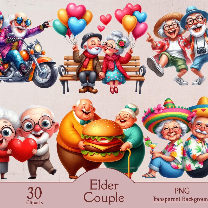 Elderly Couple Party - Etsy