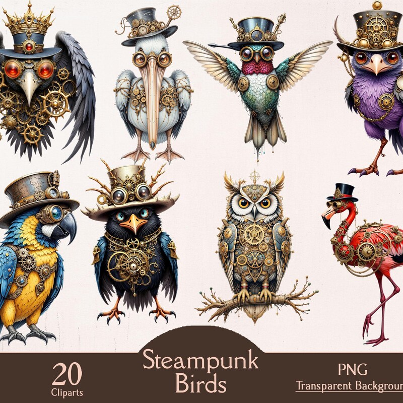 Steampunk Bird - Etsy