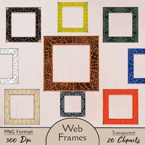 Web Frames, 20 PNG Cliparts, Overlay, Spider, Web, Frame, Digital ...