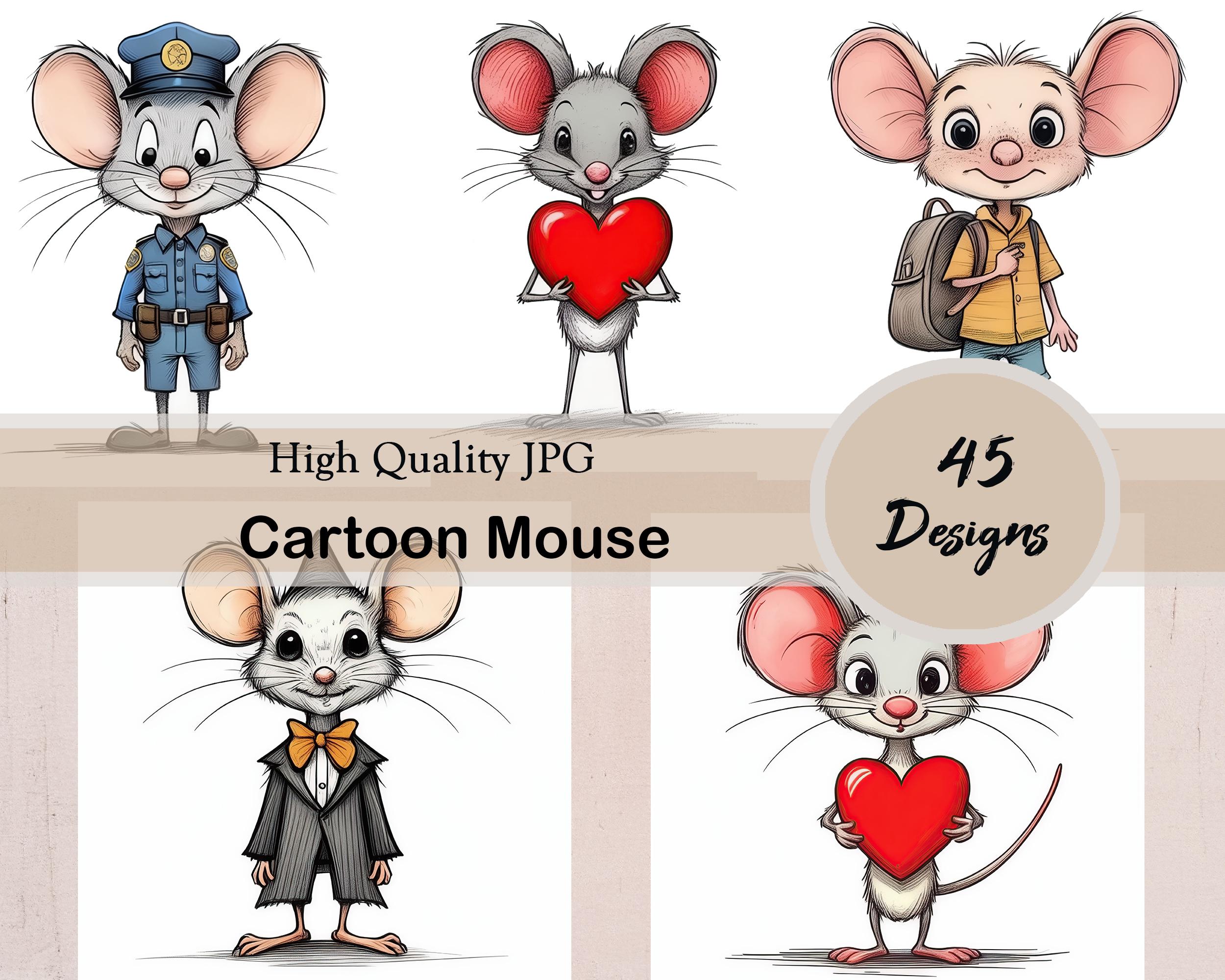 Cartoon Mouse, 45 JPG Images, Baby Room, Baby Shower, Crazy Mouse ...
