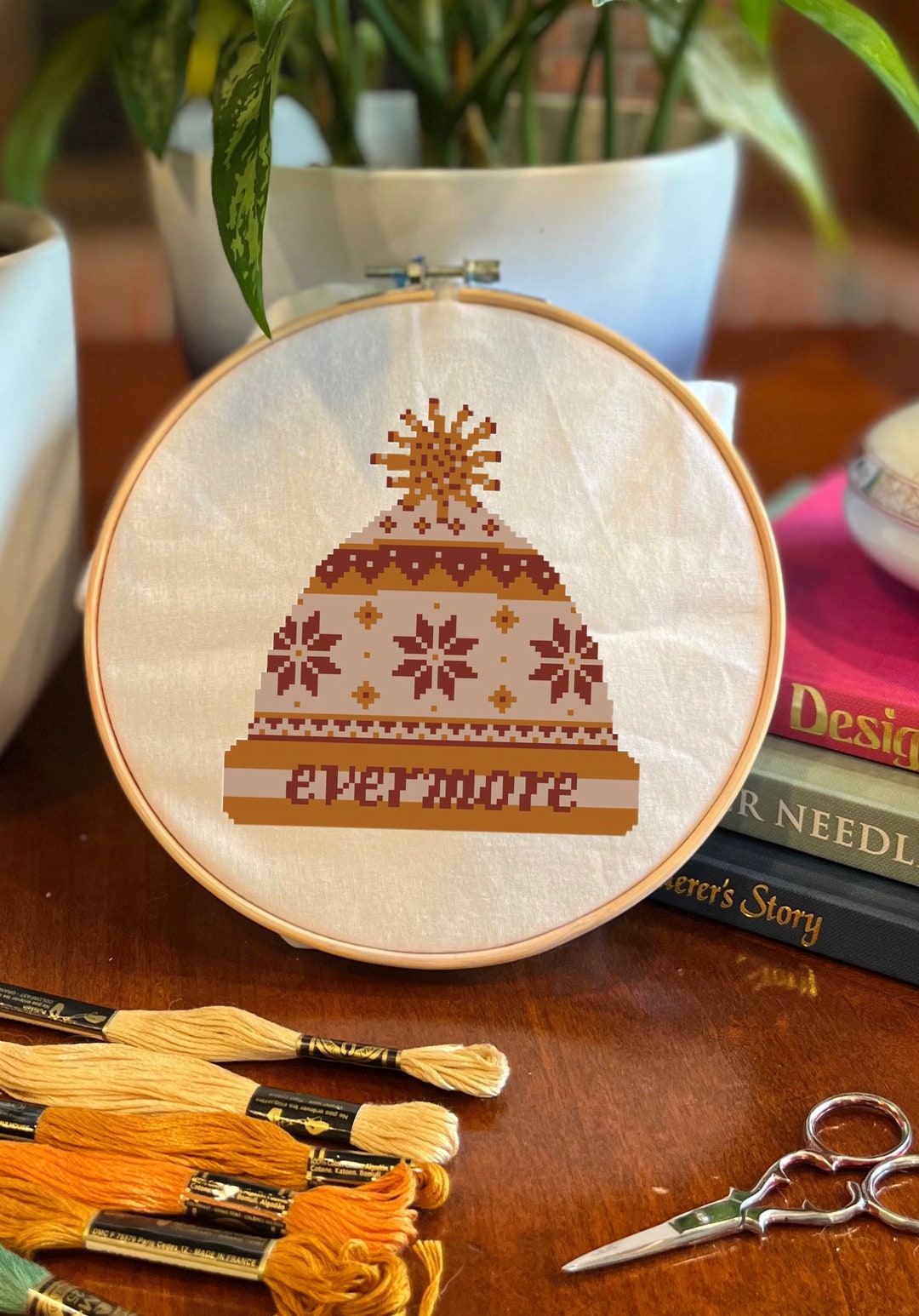 Taylor Swift Evermore Album Hat Cross Stitch Pattern PDF | Easy Taylor ...