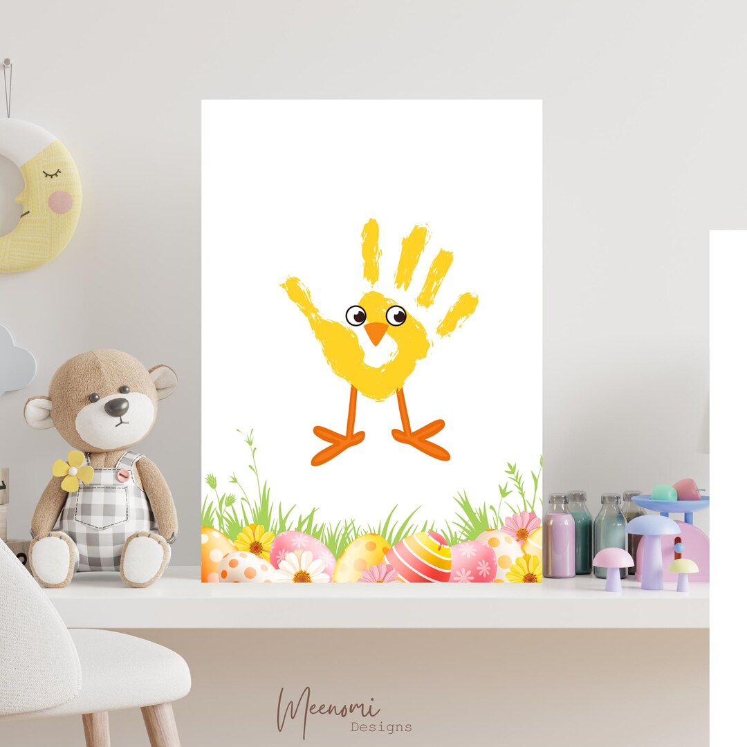 Yellow Chick Printable Art, Cute Baby Chick Design for Nursery, Easter ...