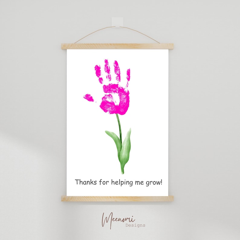 Printable Tulip Handprint Art | Spring Handprint Craft | Mother’s Day ...