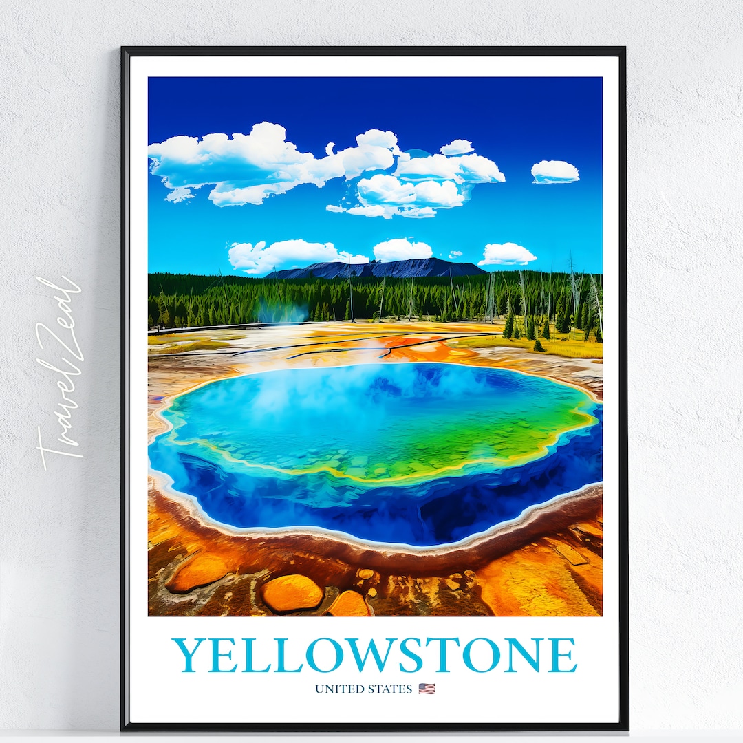Yellowstone National Park Poster, Yellowstone National Park ...