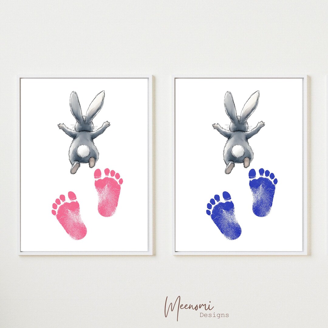 Cute Easter Bunny Printable Art – Adorable Bunny for Kids Room, Nursery ...