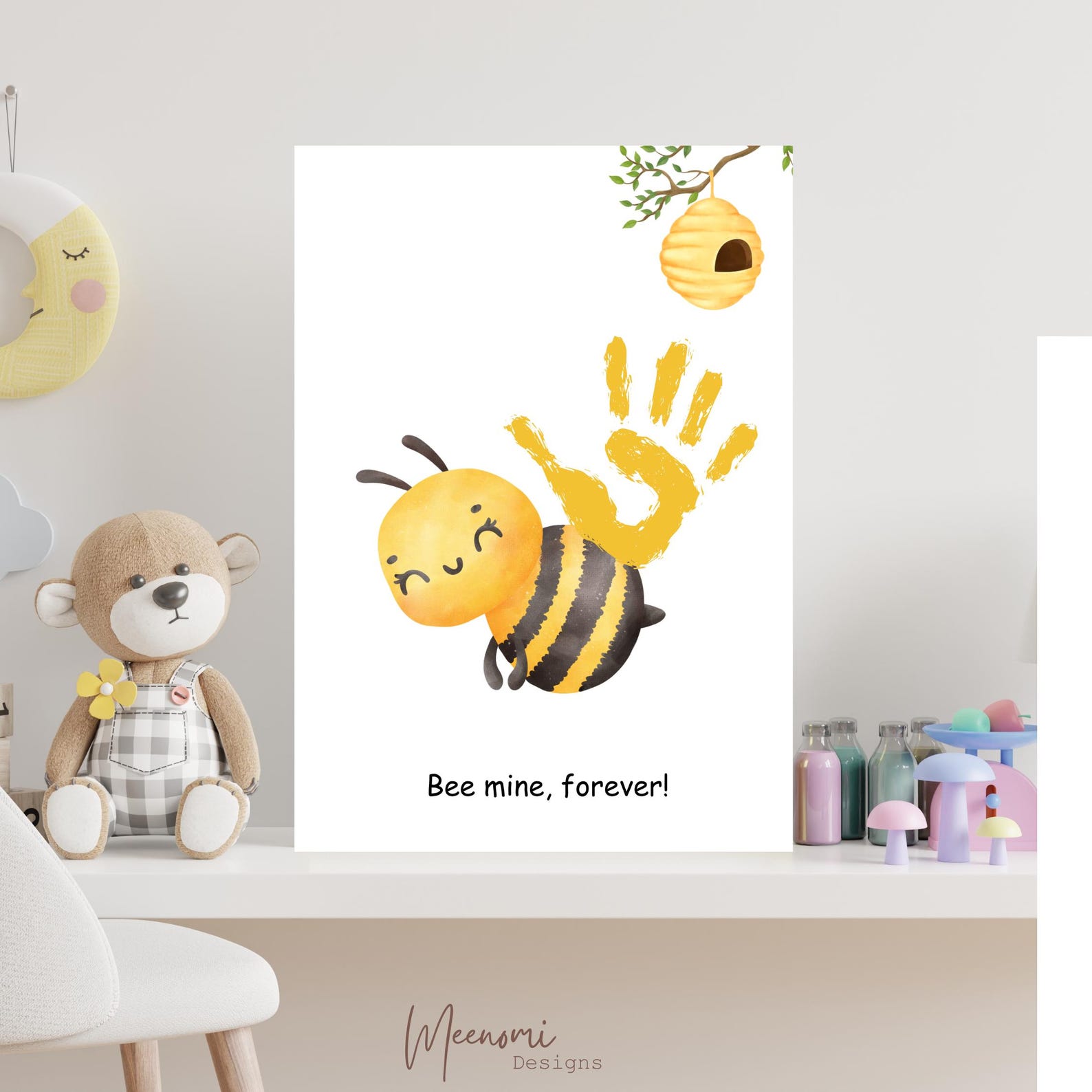 Spring Handprint Craft for Kids, Bee Handprint Art , Adorable Bumblebee ...