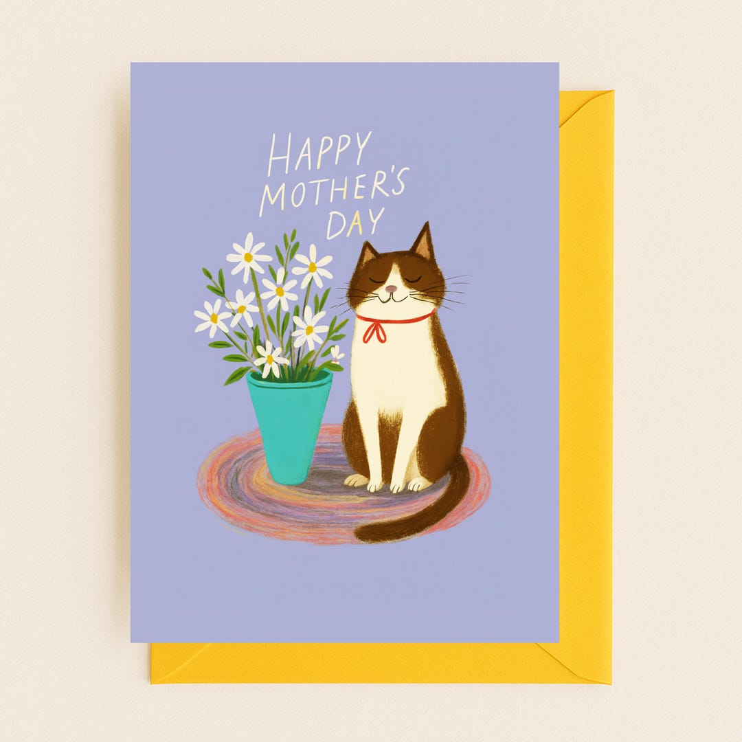 Mother’s Day Cat Card – Printable Cat and Kitten Card – Cute Cat ...