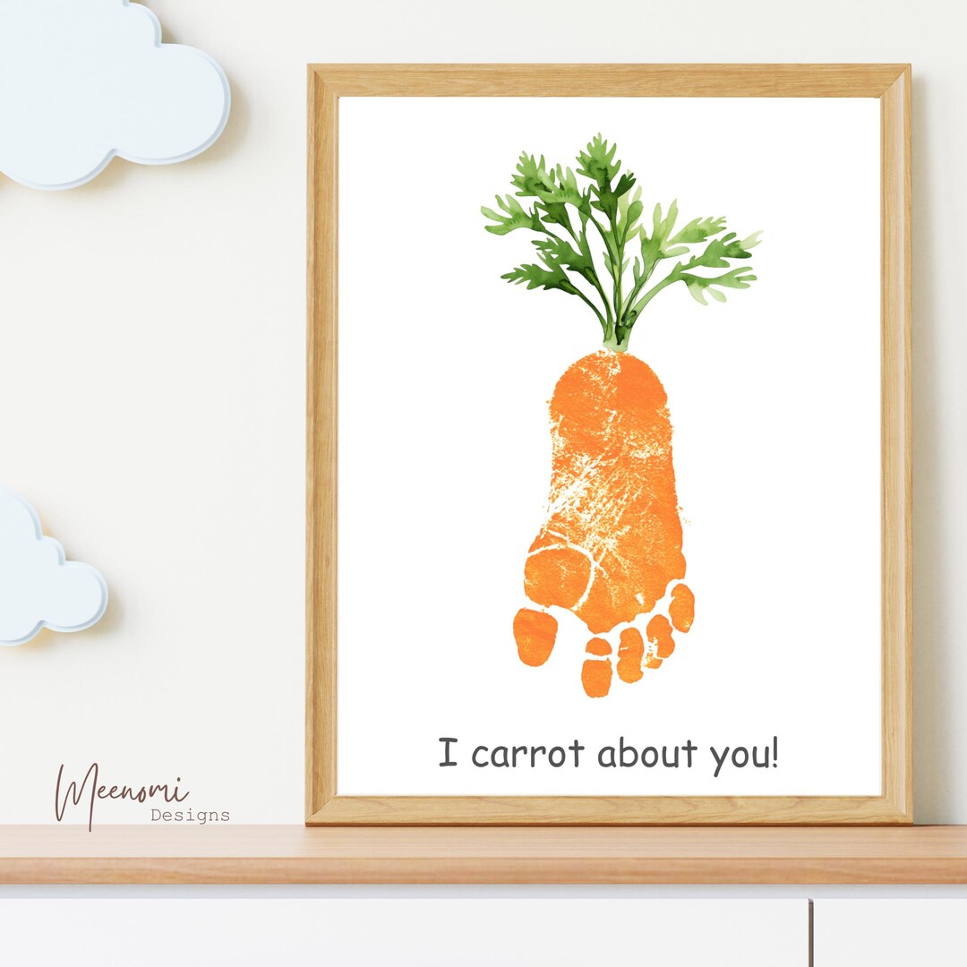 Easter Carrot Handprint | Handprint Art for Kids | Easter Craft ...