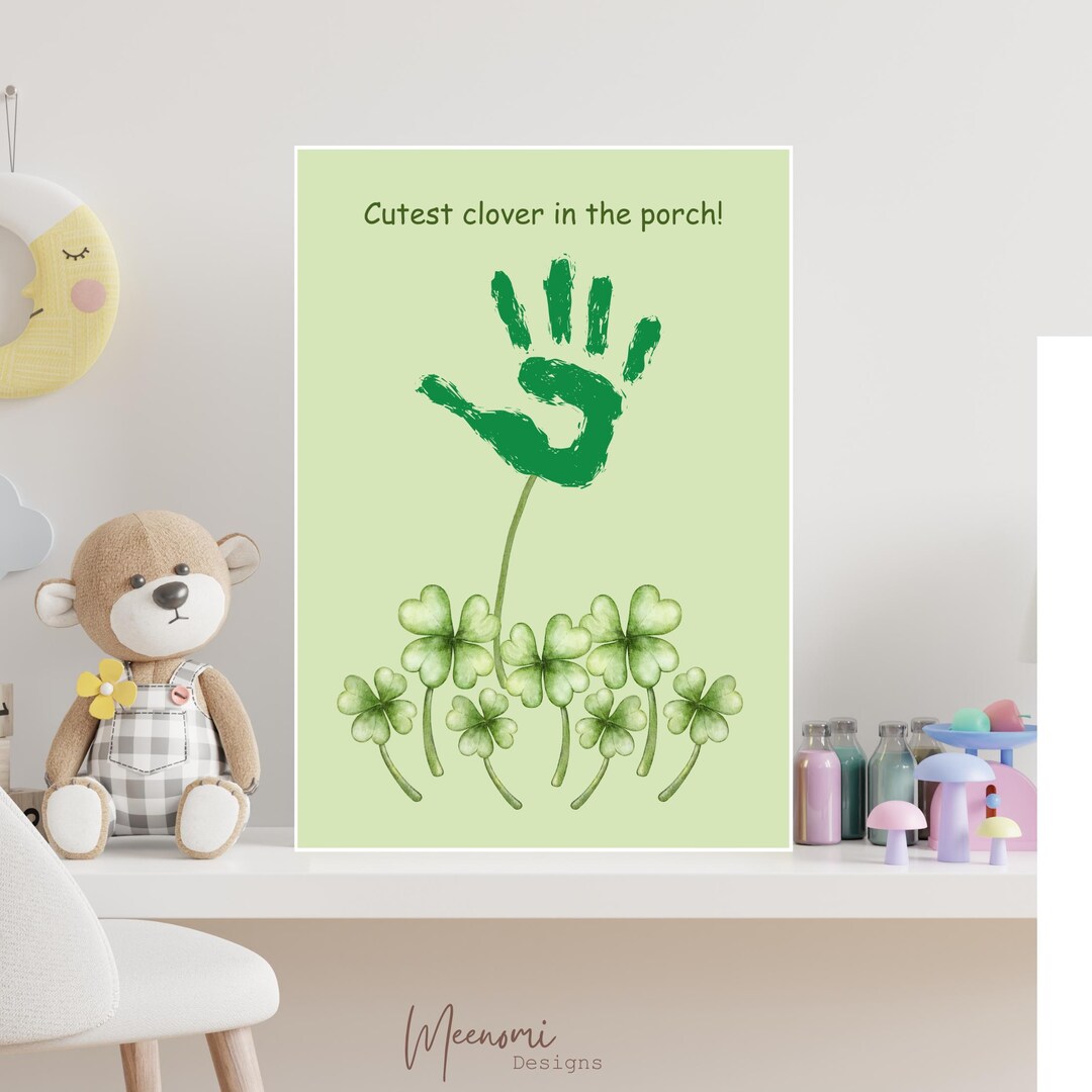 St. Patrick's Day Handprint Craft | Clover & Shamrock Handprint Art ...