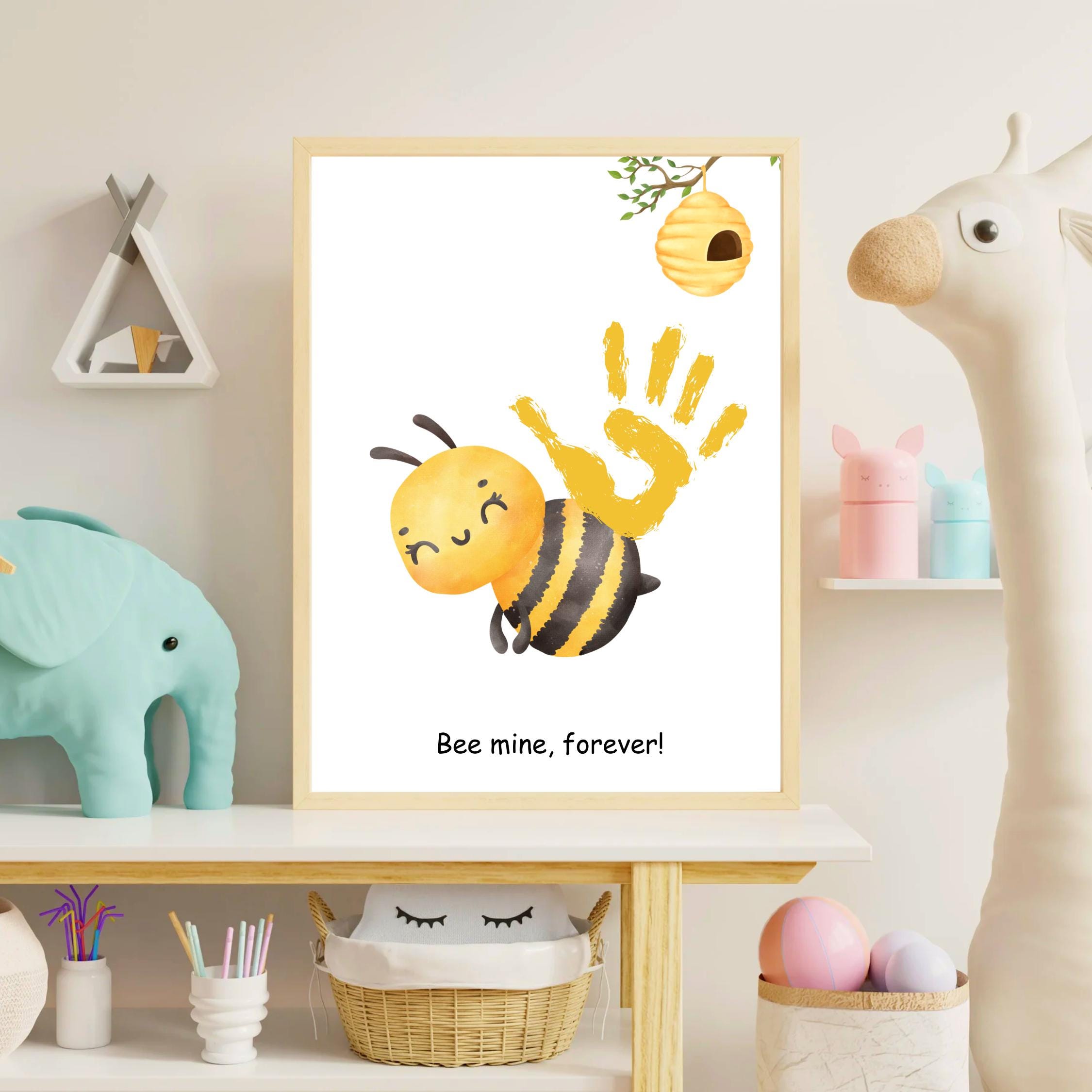 Spring Handprint Craft for Kids, Bee Handprint Art , Adorable Bumblebee ...