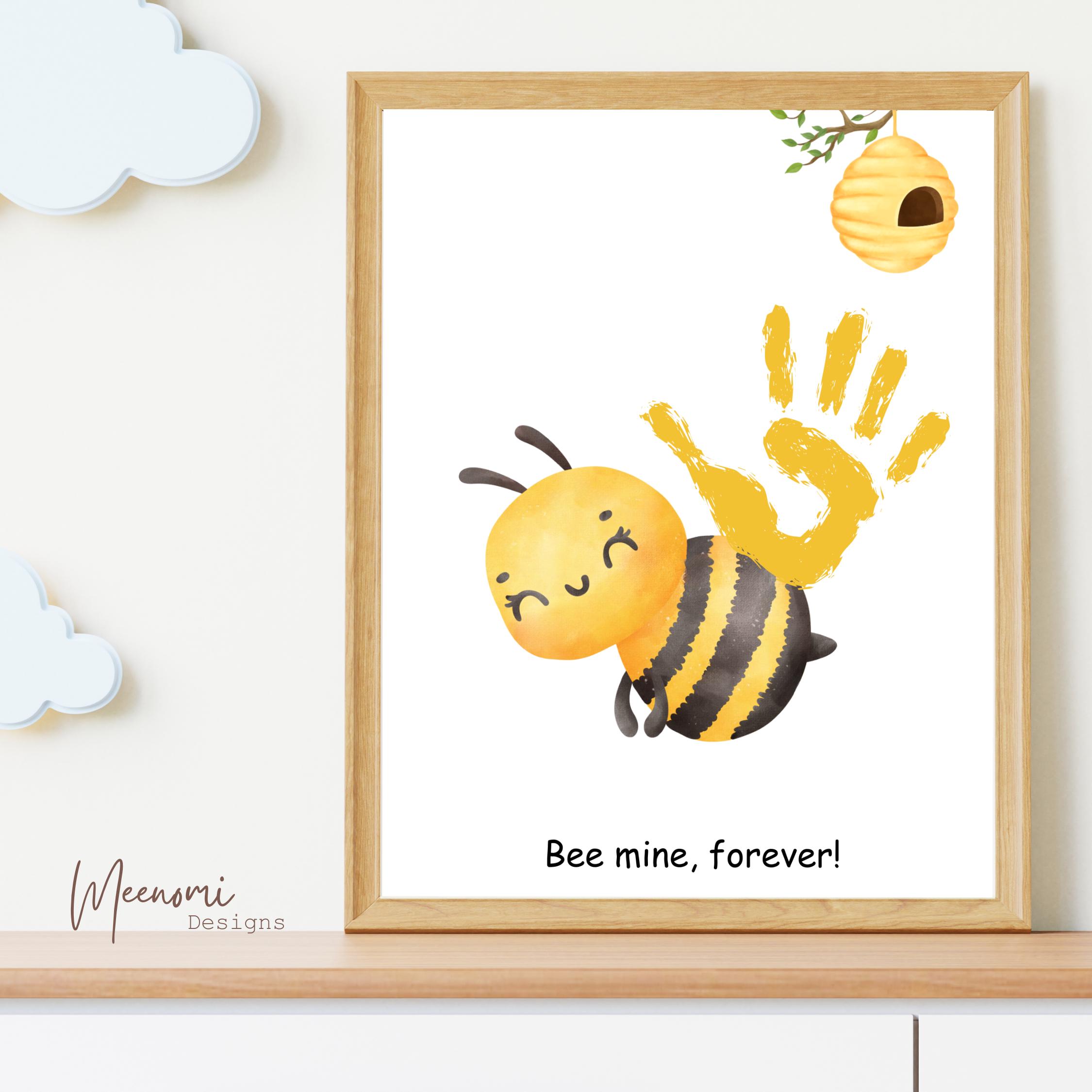 Spring Handprint Craft for Kids, Bee Handprint Art , Adorable Bumblebee ...