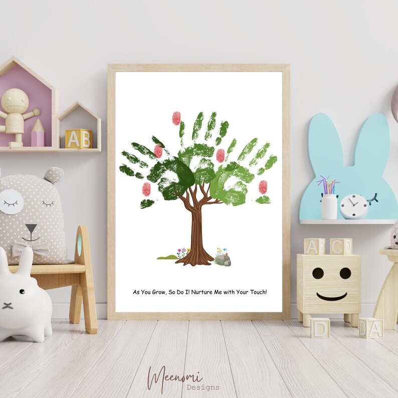 Tree Handprint Art, Kids Craft, DIY Baby Keepsake, Toddler Footprint ...