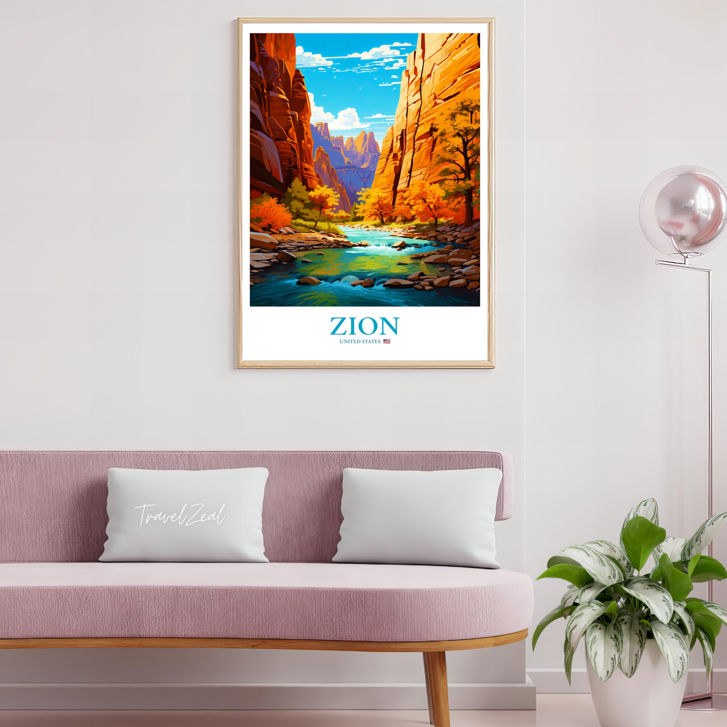 Zion National Park Poster, Zion National Park Photo , Zion Travel Wall ...