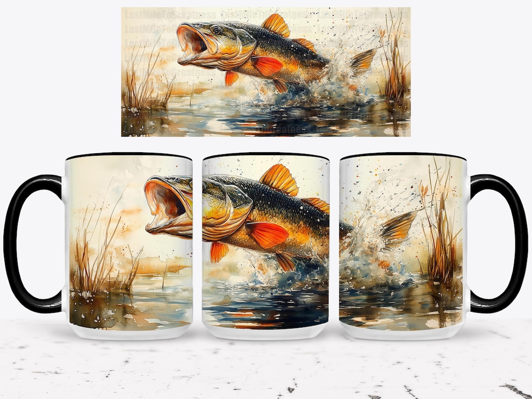 Bass Mug Bass Coffee Mug Fish Mug Bass Gift for Men Bass Coffee Cup ...