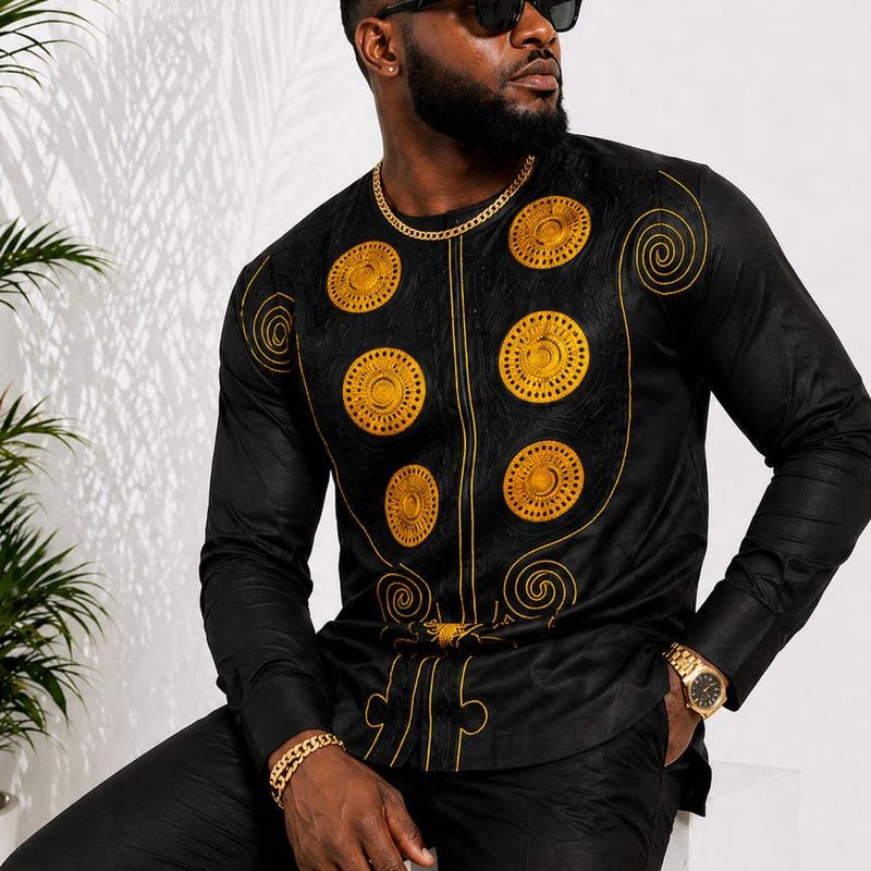 Embroidered African Kaftan - Etsy