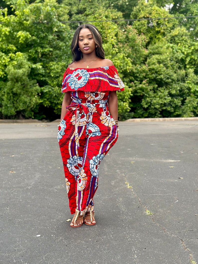 Fashionable African Fabric Jumpsuit For Women Latest Ankara Styles