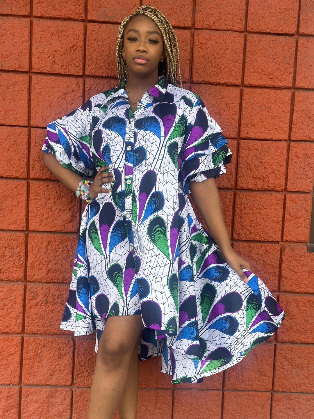 African Print High-low Dress | Ankara High-low Gown | African Wax Print ...