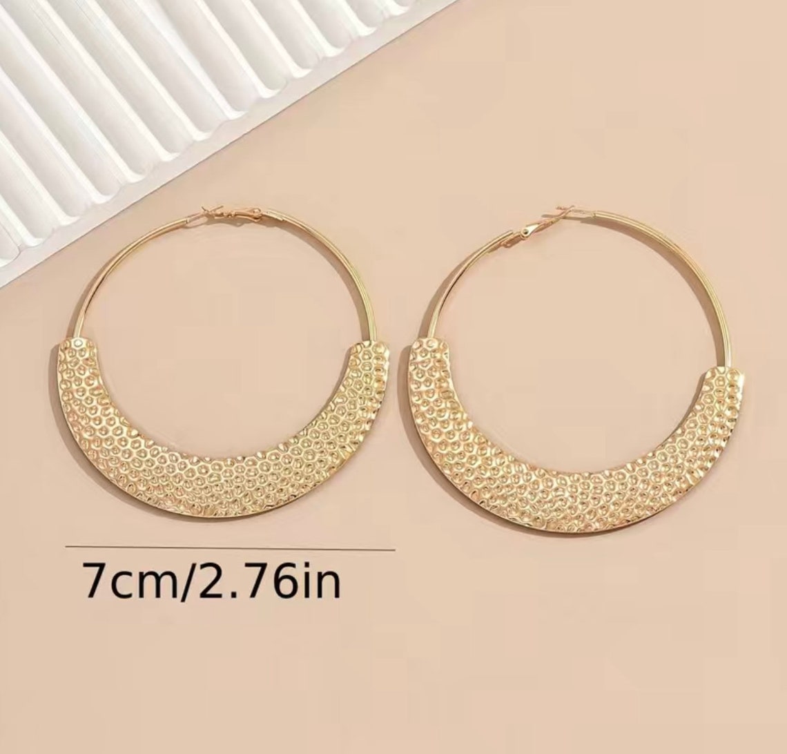 Niche Design Sense Exaggerated Fashion Earrings Geometric Circle Fashion Trend Earrings ...