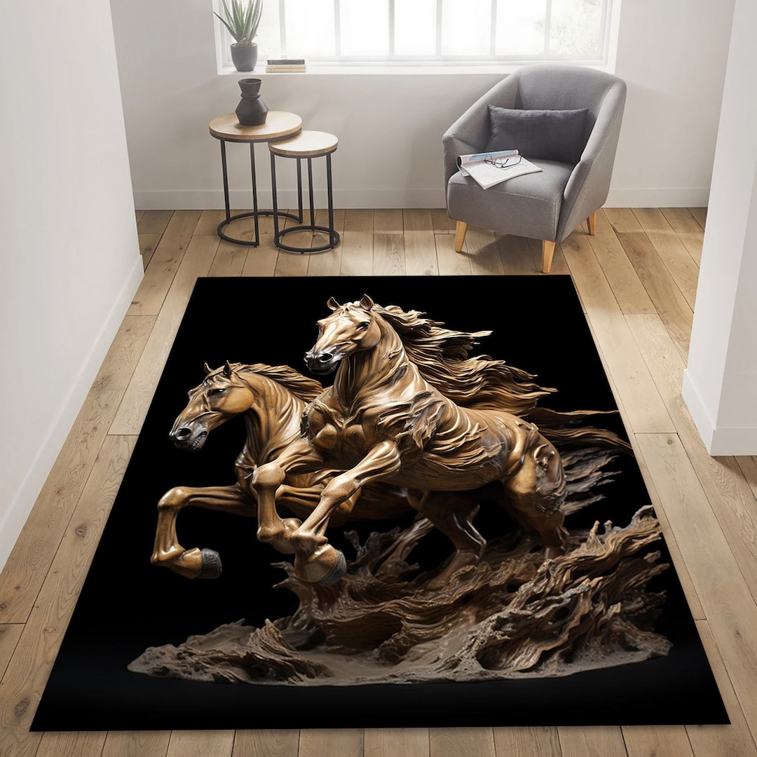 Horse,horse Rug,art Rug,modern Rug,living Room Rug,area Rug,abstract ...