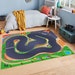 Race Track, Racing Car Rug, Race Track Rug Play Rug, Kids Play Mat ...