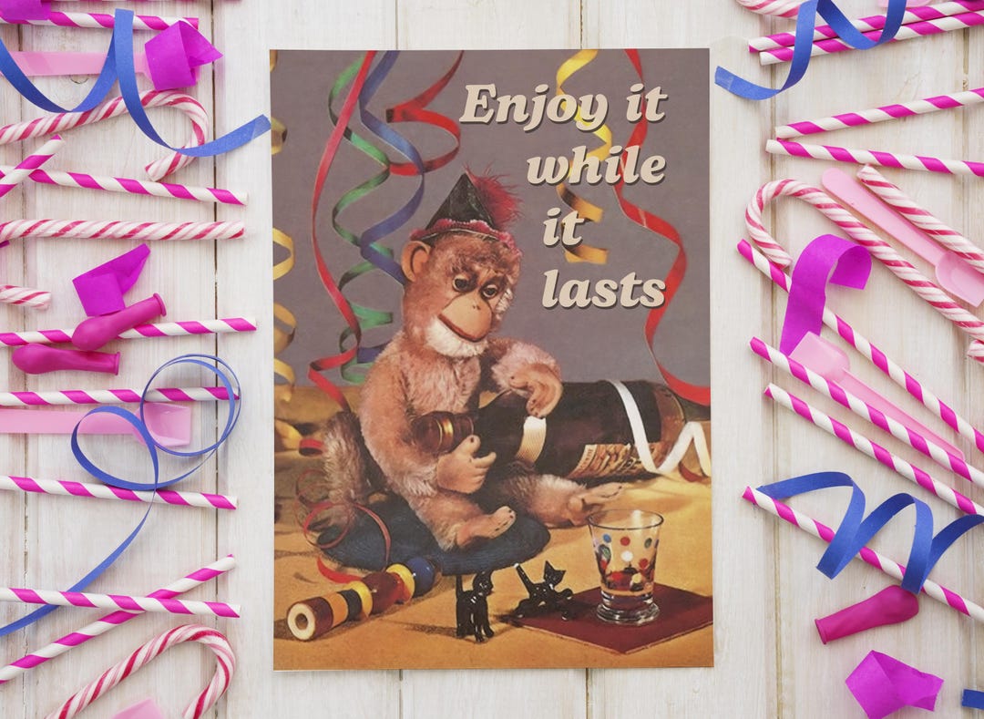 ENJOY IT | Birthday Greeting Card - Weird Funny Sarcastic Dark Humour ...