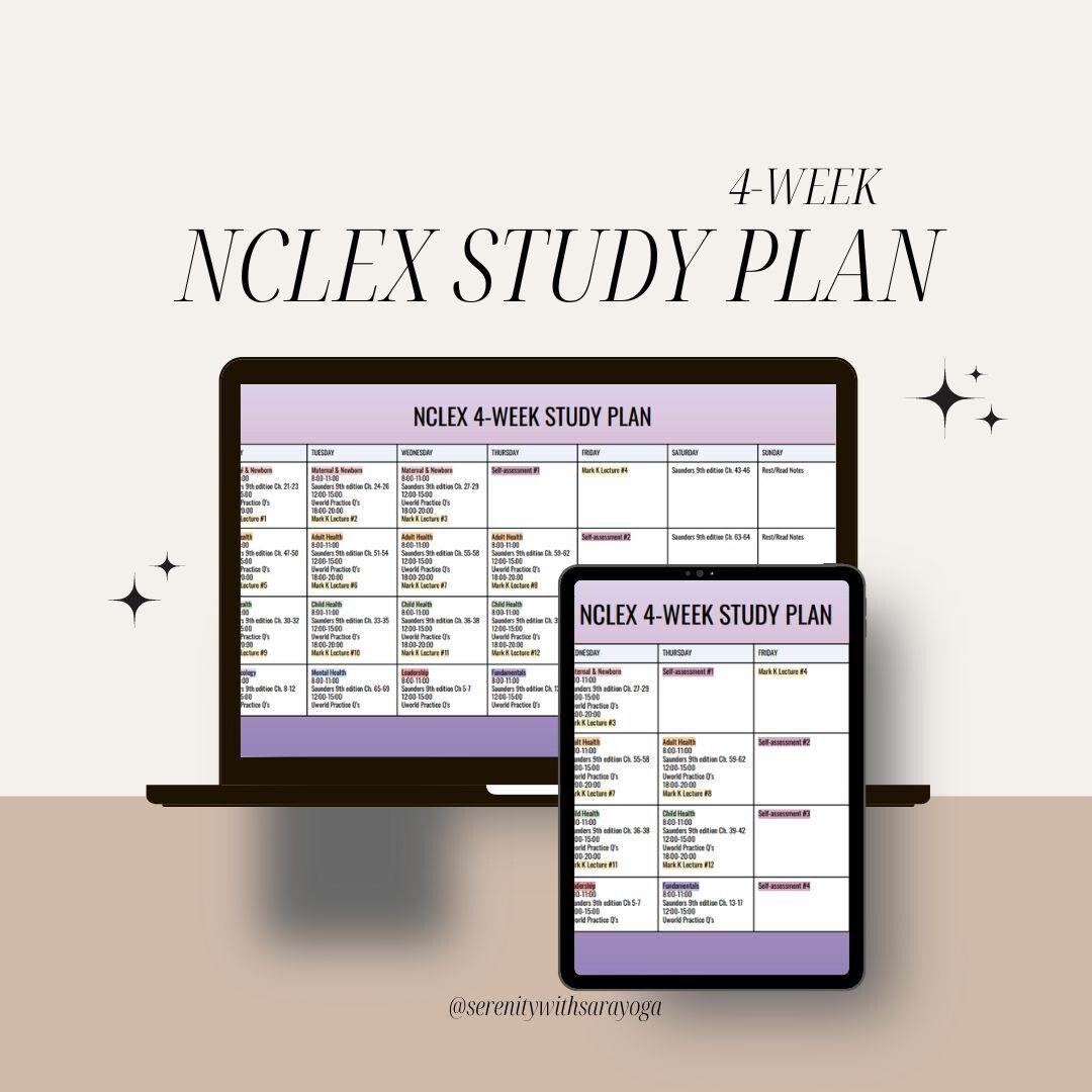 4-week NCLEX-RN (NGN) Study Plan - Etsy