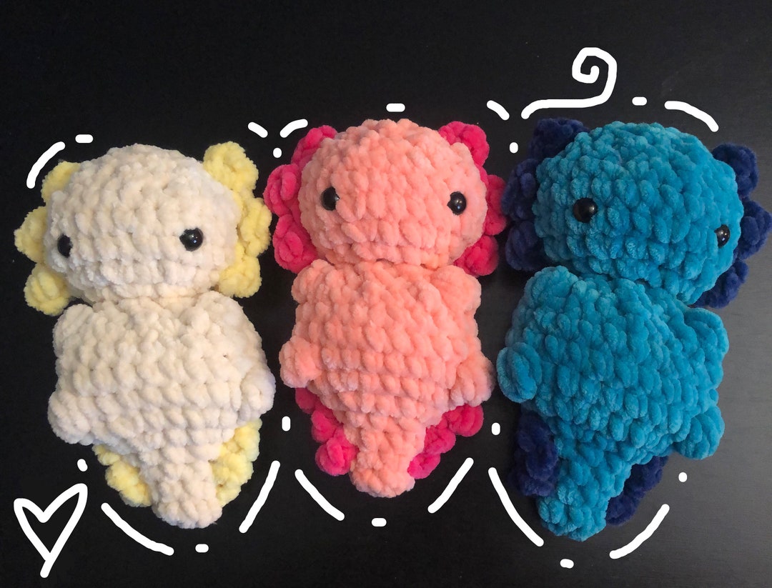 Cute Colourful Axolotls-handmade Crochet-amigurumi - Etsy