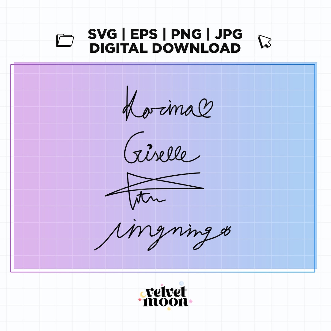 AESPA Autograph Signature Logo Kpop Svg Eps Png Jpg | KPOP Printable ...