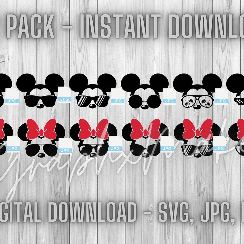 Mickey Glasses Svg - Etsy