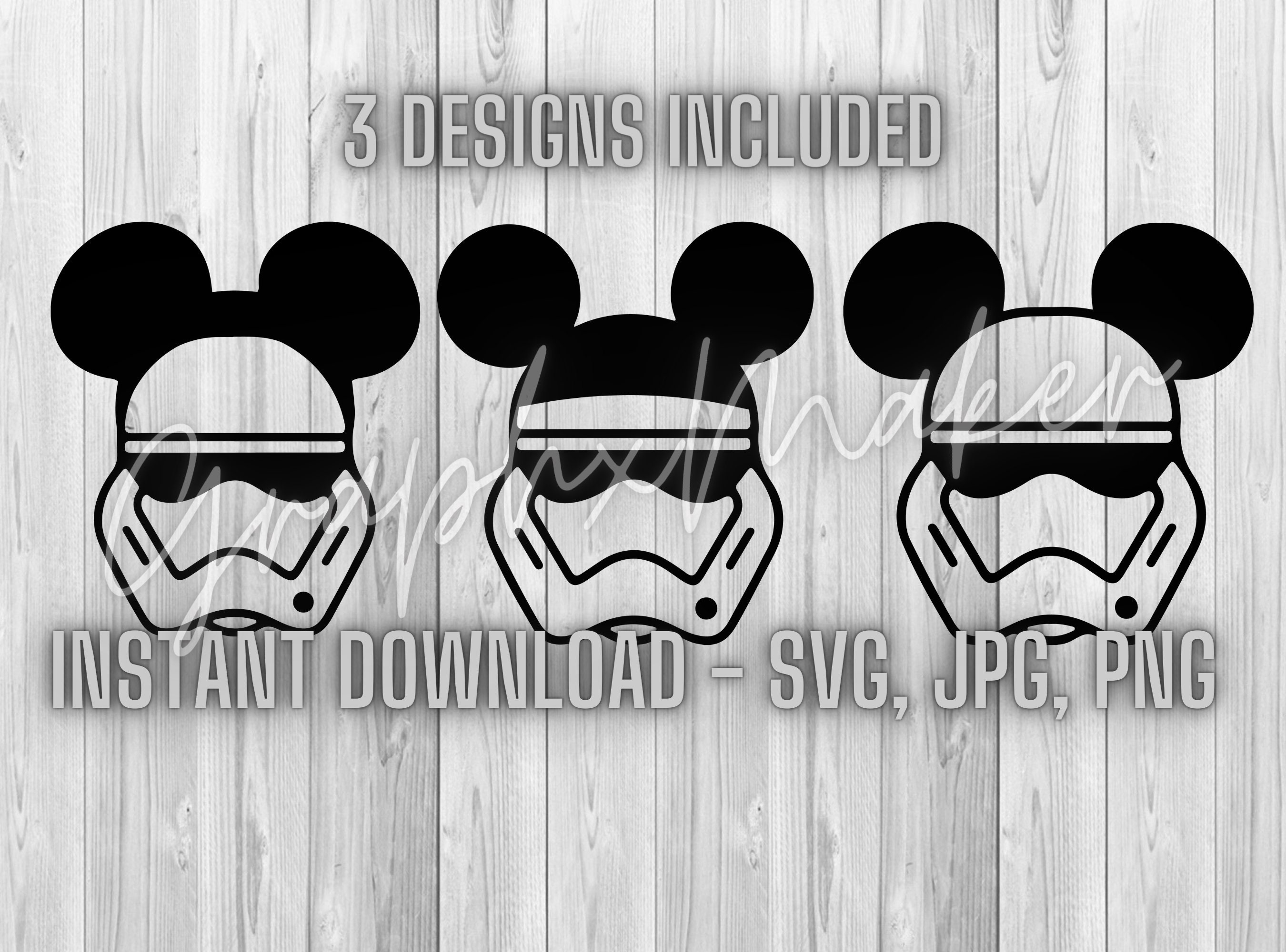 Star, Wars, Stormtrooper, Mickey, Mouse, Minimalist, Digital Download ...