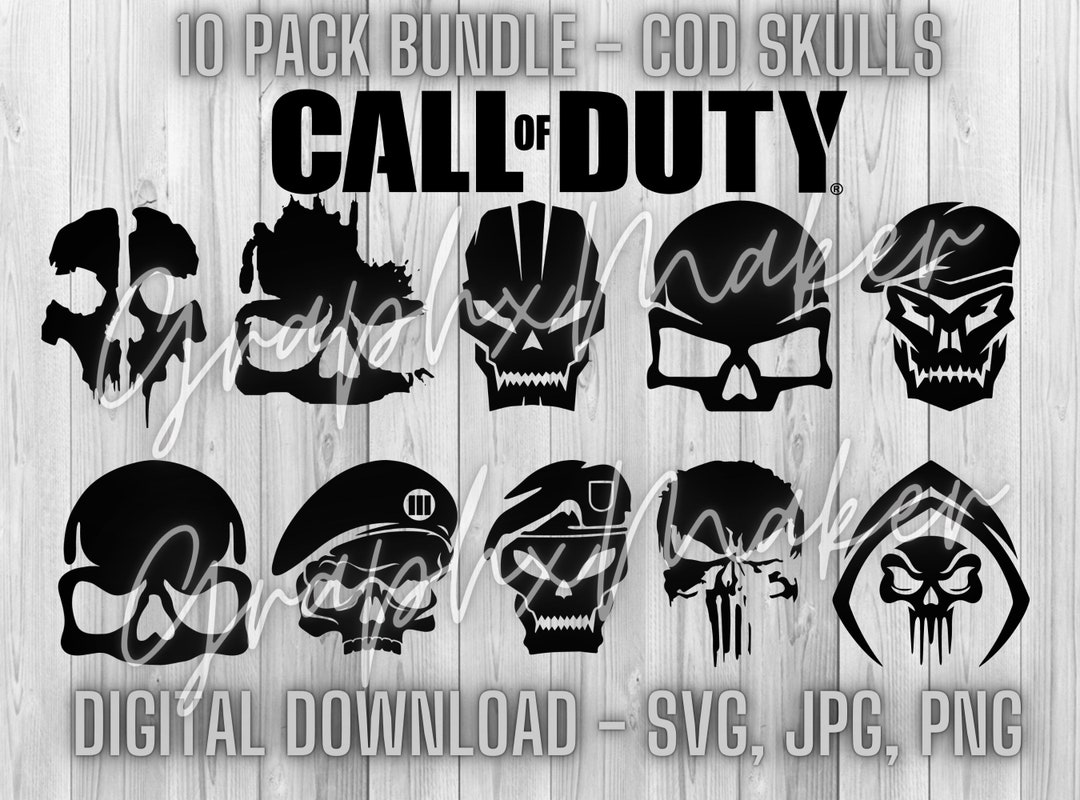 Call of Duty Skulls COD Skulls Black Ops Modern Warfare Punisher Skull ...