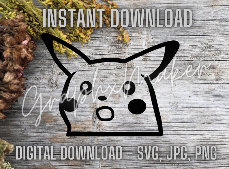 Pikachu Meme Face | Pikachu Surprised Pikachu Shocked Svg Jpg Png ...