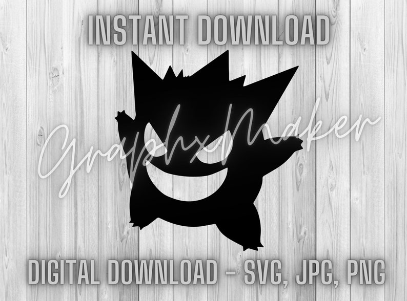 Gengar Svg Jpg Png Gengar Pokemon Pokémon GO Gastly Huanter Digital ...