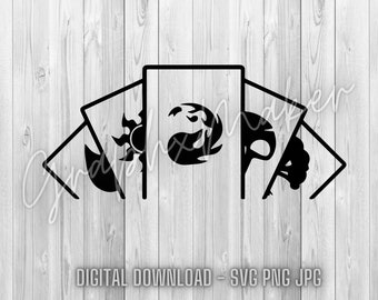 Magic the Gathering Design SVG JPG PNG Mtg Magic Phyrexian Half M All ...