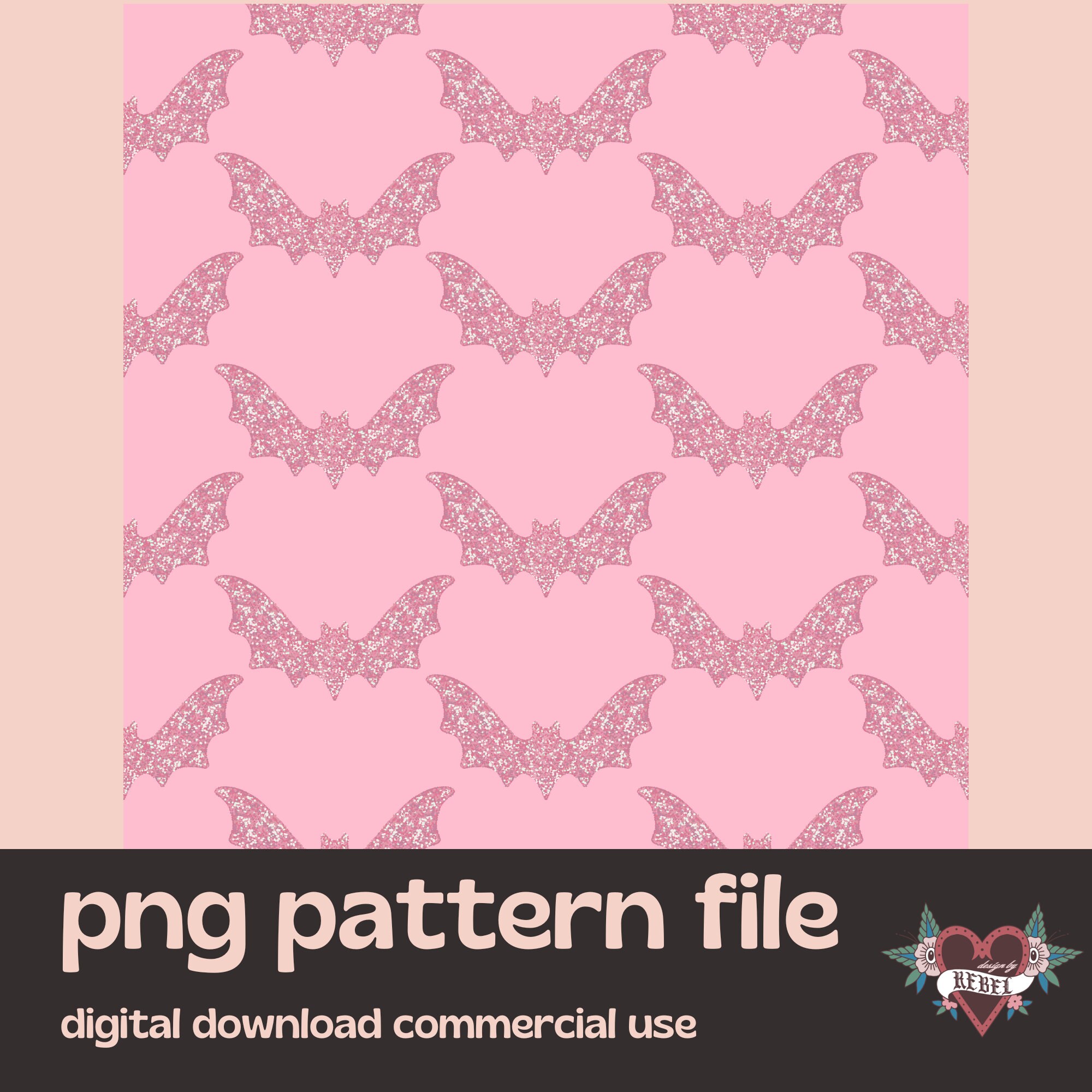 Halloween Glitter Bats Repeating Pattern Png, Downloadable Pattern, Bat ...