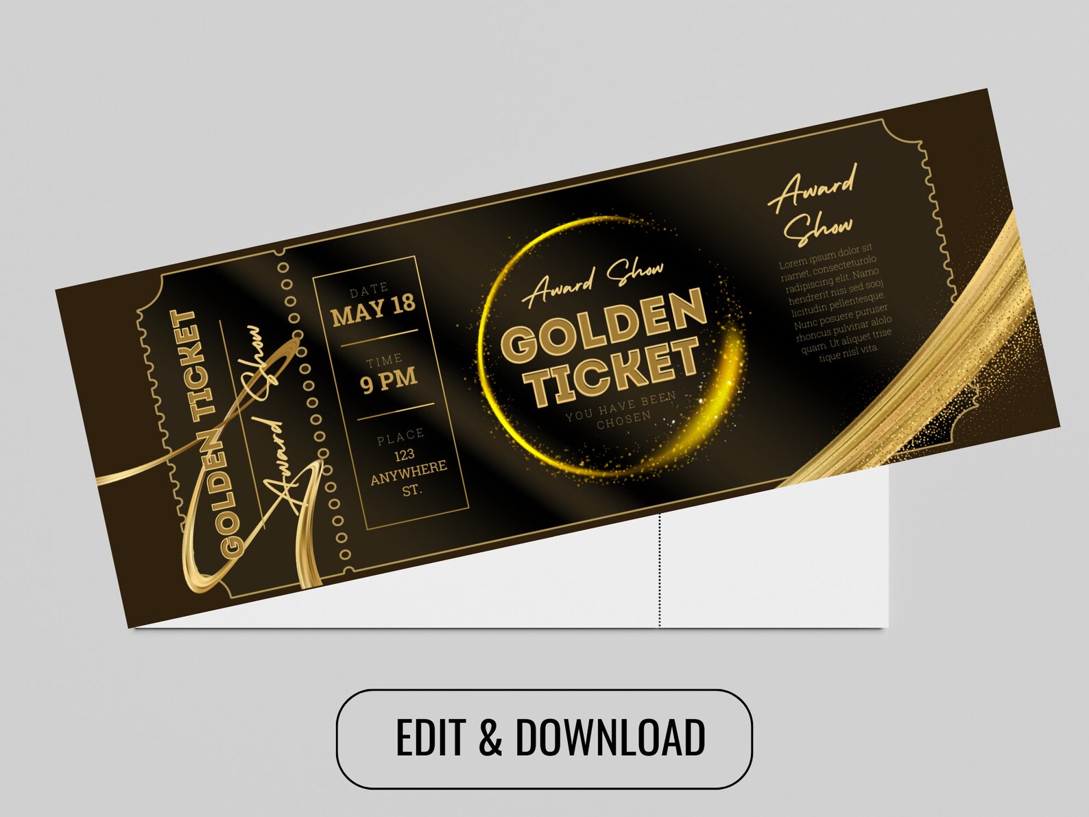 Editable Concert Ticket Canva Template, DIY Concert Ticket, Printable ...