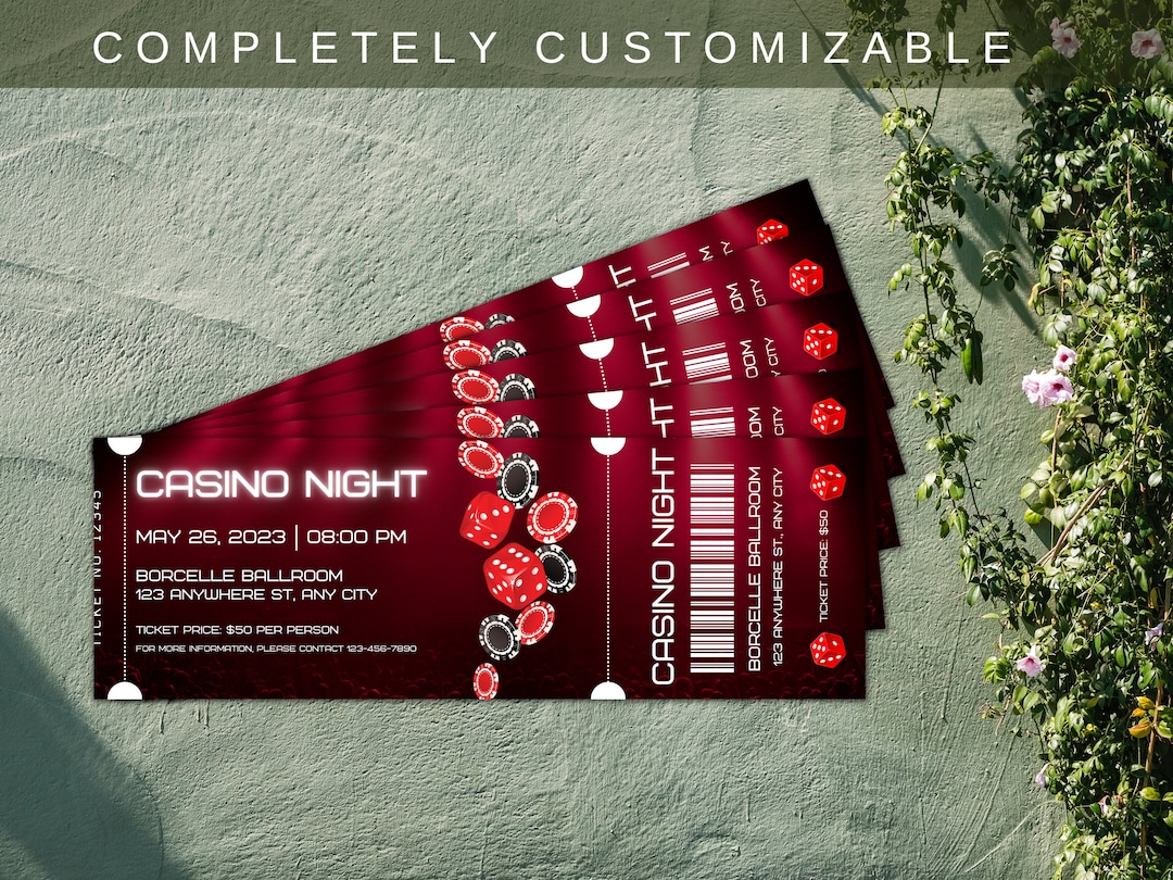 Casino Night Invite Template | Fully Customization in Canva | Casino ...