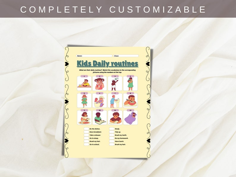 Kids Daily Routine Daily Routine Template Editable Daily Routine ...
